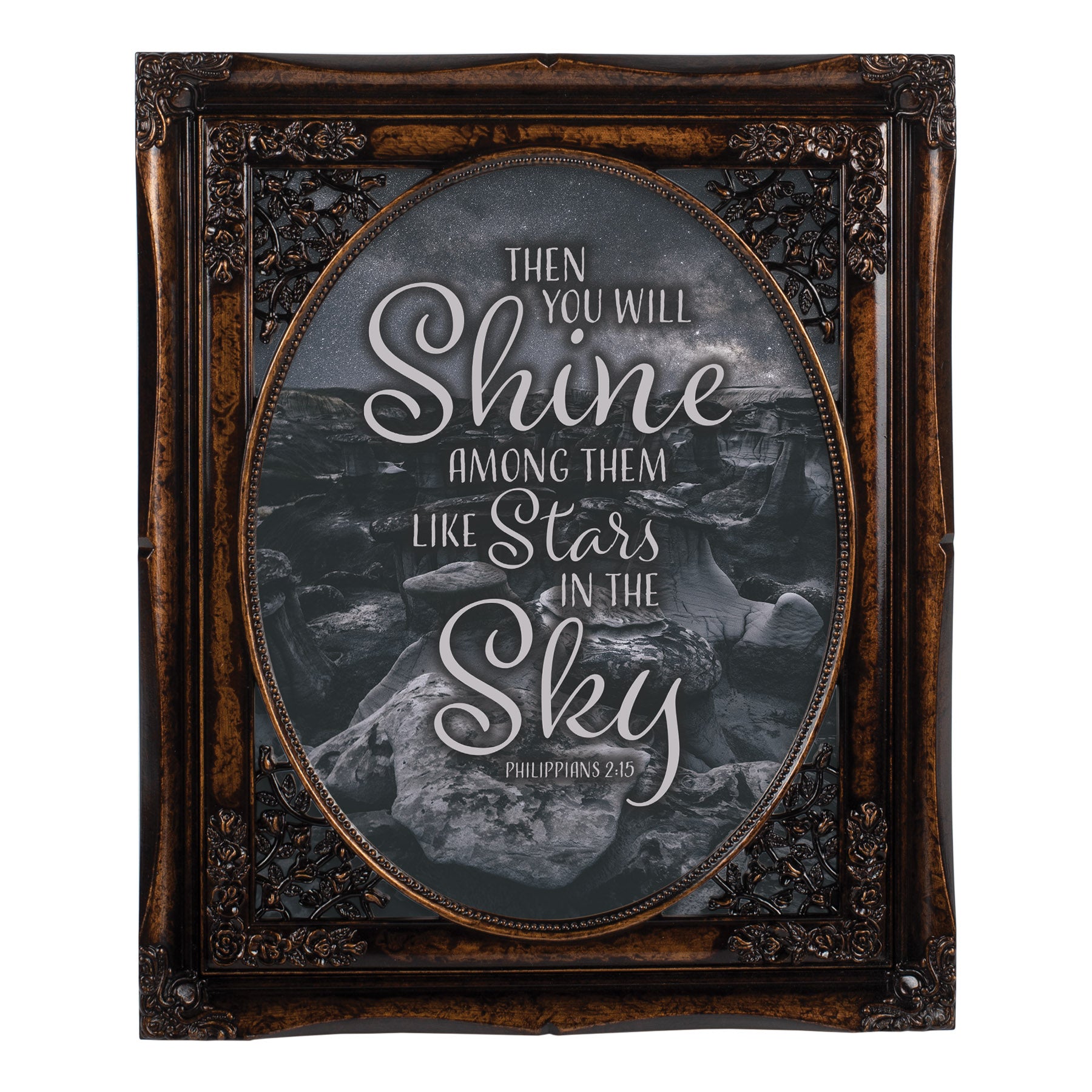 Stars In The Sky Oval Amber 8 x 10 Oval Photo Frame