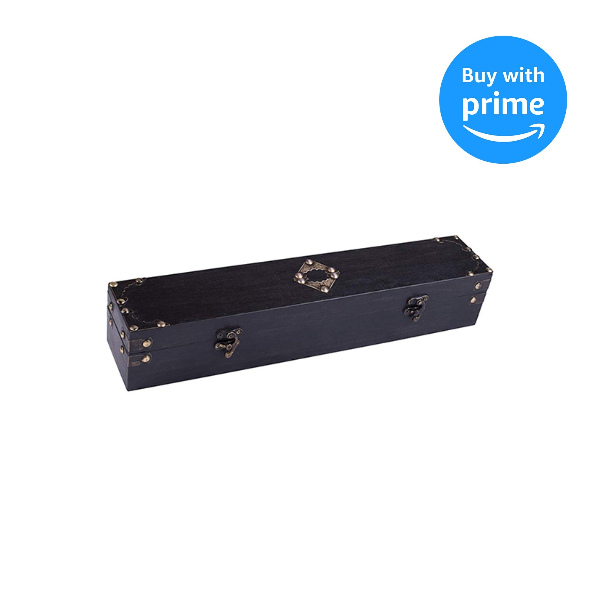 Handcrafted Wood Magic Wand Box, 18 inch, Midnight Black