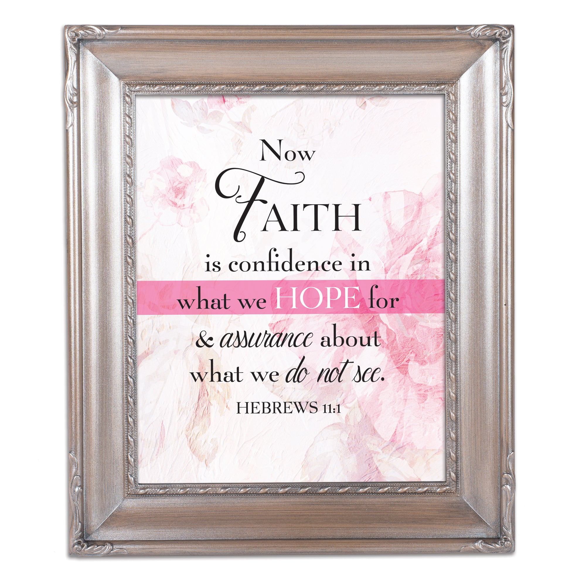 Cottage Garden Confidence in Hope Brushed Silver Rope Trim 8 x 10 Table ...